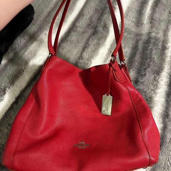 Coach | Bags | Coach Red Satchel Handbag | Poshmark